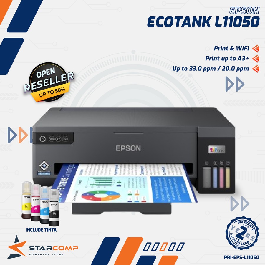 Jual Printer Epson EcoTank L11050 Ink Tank Print Only A3 WiFi Wireless ...