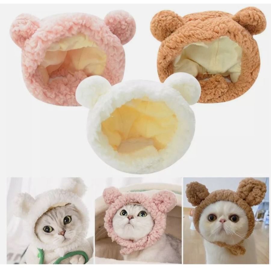 Jual Bando Hewan Kucing / Anjing Lucu - Aksesoris Topi Bandana Penutup ...