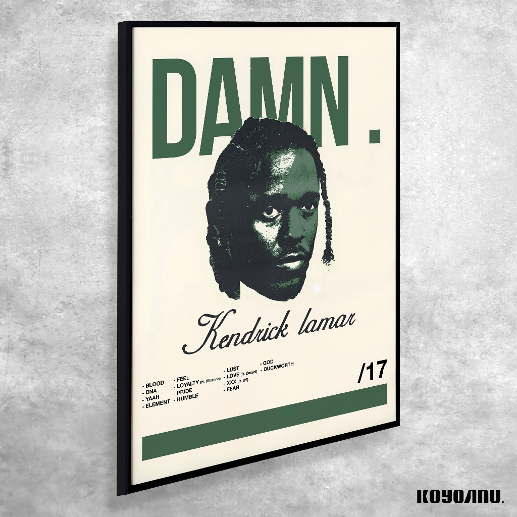 Jual Poster Frame Kendrick Lamar - DAMN | Poster Frameblock | Shopee ...