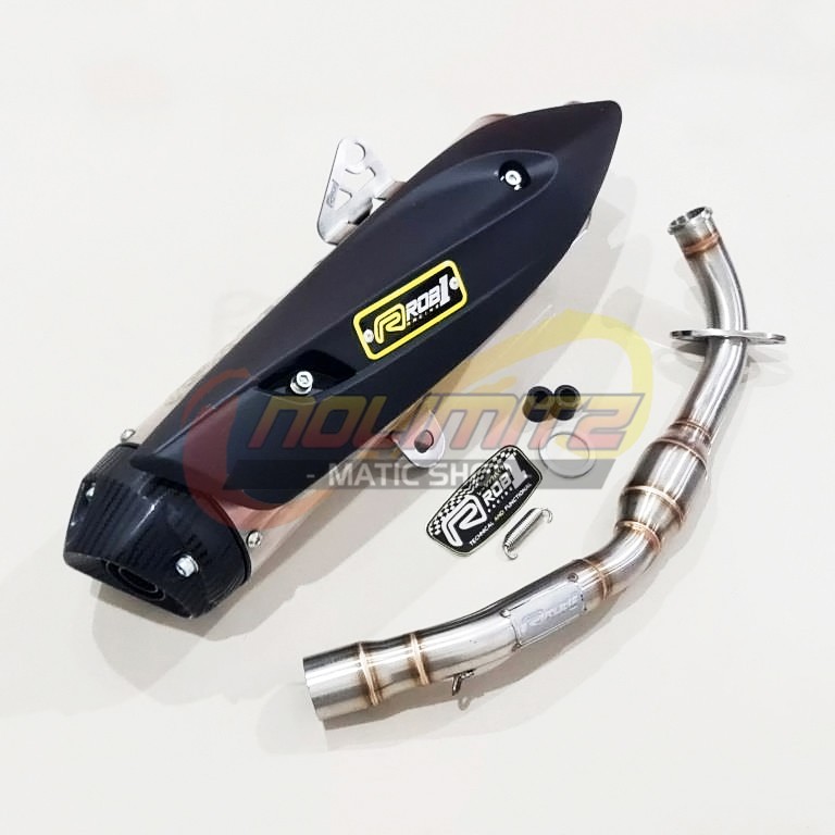 Jual Knalpot ROB1 Standar Racing Cup V Power Boom NEW NMAX TURBO Tech ...