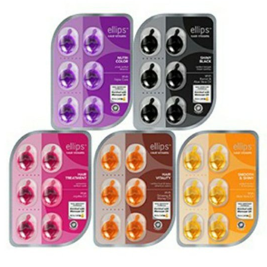 Jual Ellips Hair Vitamin Elips Vitamin Rambut Sachet Isi 6 Capsule ...