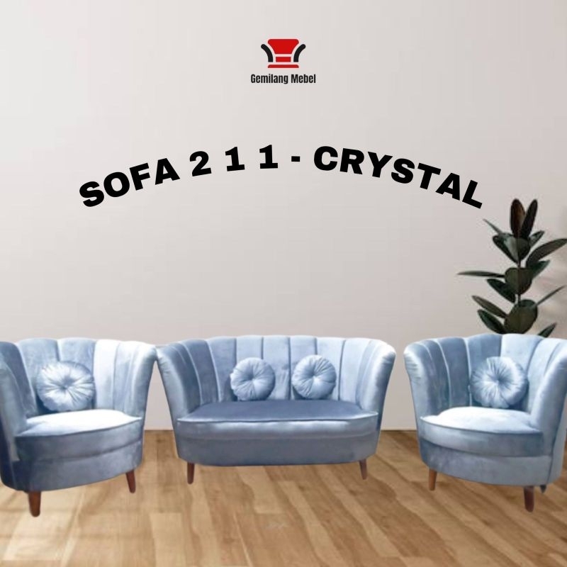 Jual Sofa Cristal 211 | Sofa Minimalis | Sofa Bludru | Sofa Kerang ...