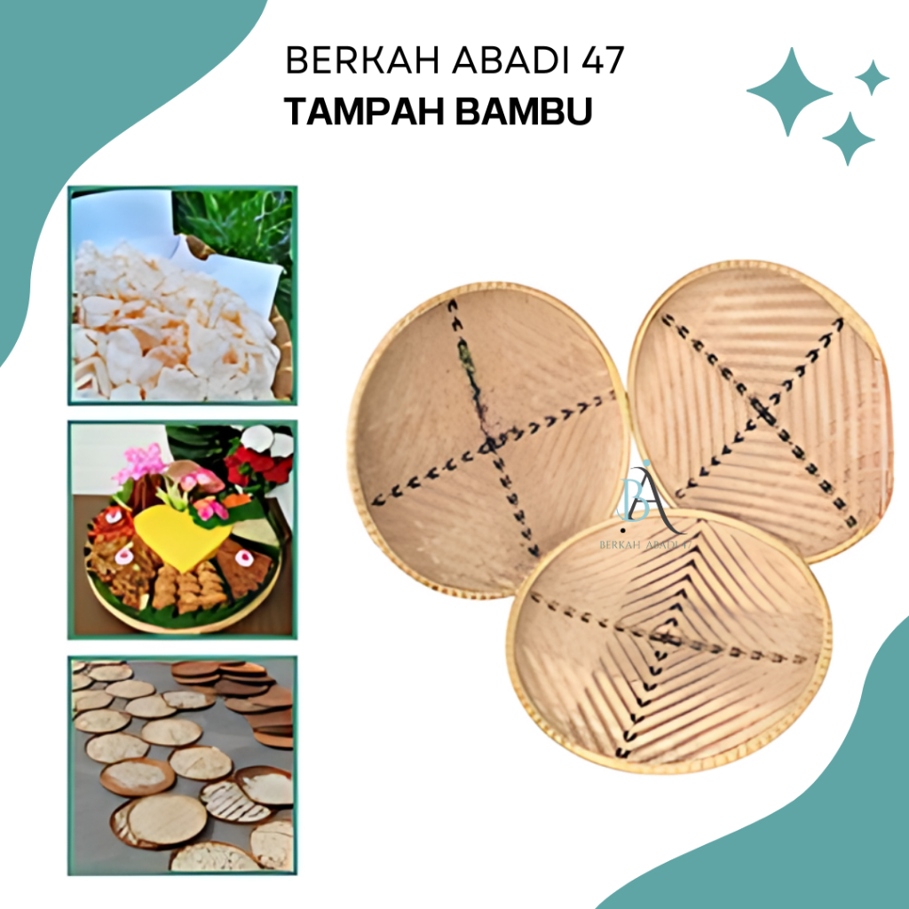 Jual Tampah Bambu Kecil Tumpeng Nampan Anyaman Bambu Murah Diameter 45 ...