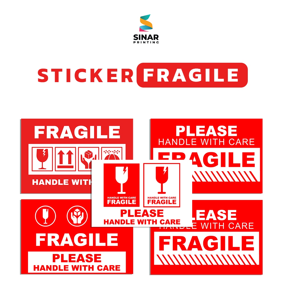 Jual SINAR PRINTING - STICKER FRAGILE - STICKER BARANG PECAH BELAH ...