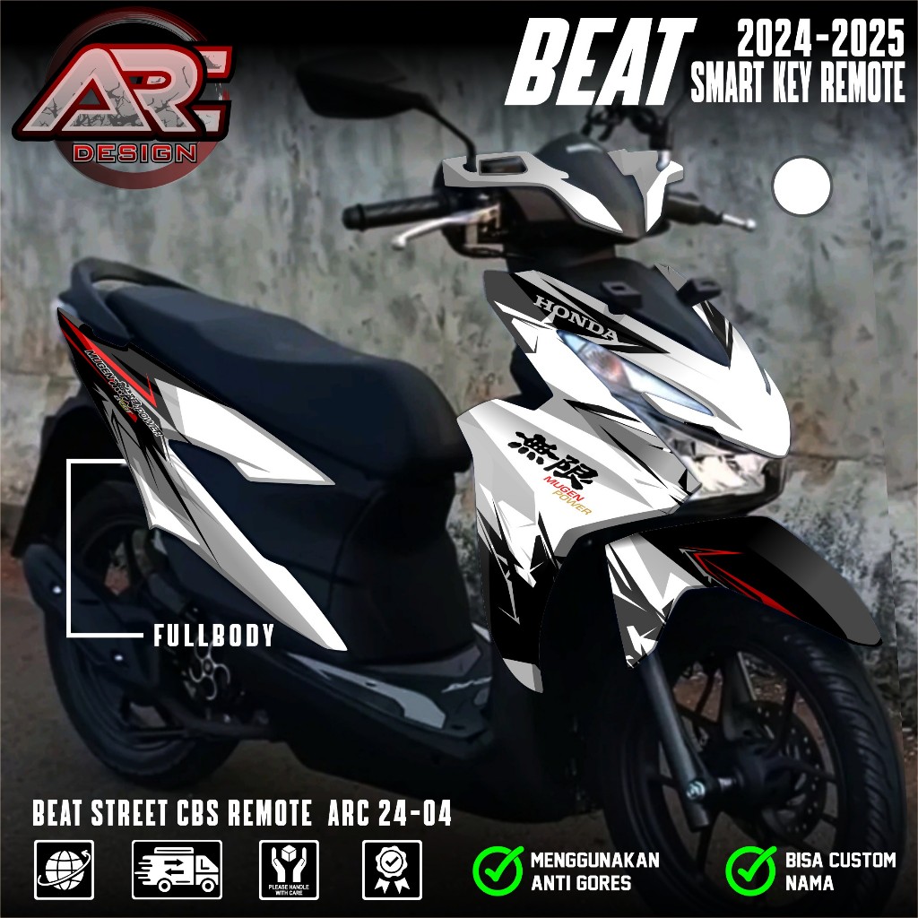Jual (COD) TERBARU Decal Sticker Honda Beat CBS STREET Smart Key Remote ...