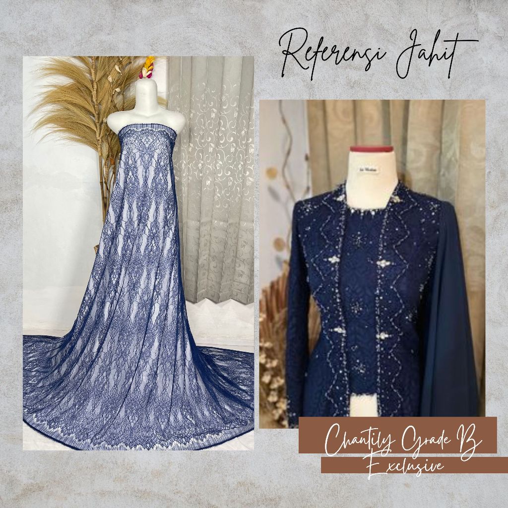 Jual Kain Panel Semi Prancis Chantily Panel 3374 - Grade B - Panjang 2 ...