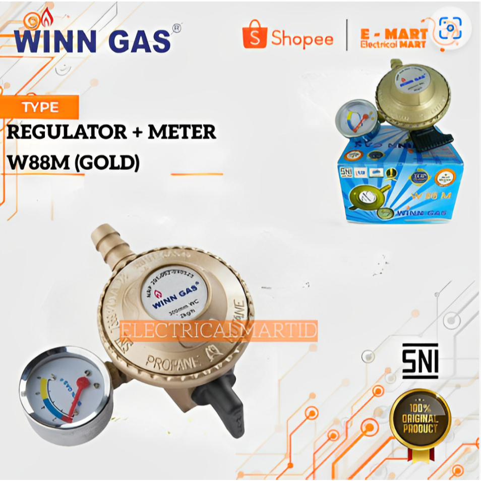 Jual Regulator + Meter WINN GAS W-88M W88M Winngas Regulator | Shopee ...