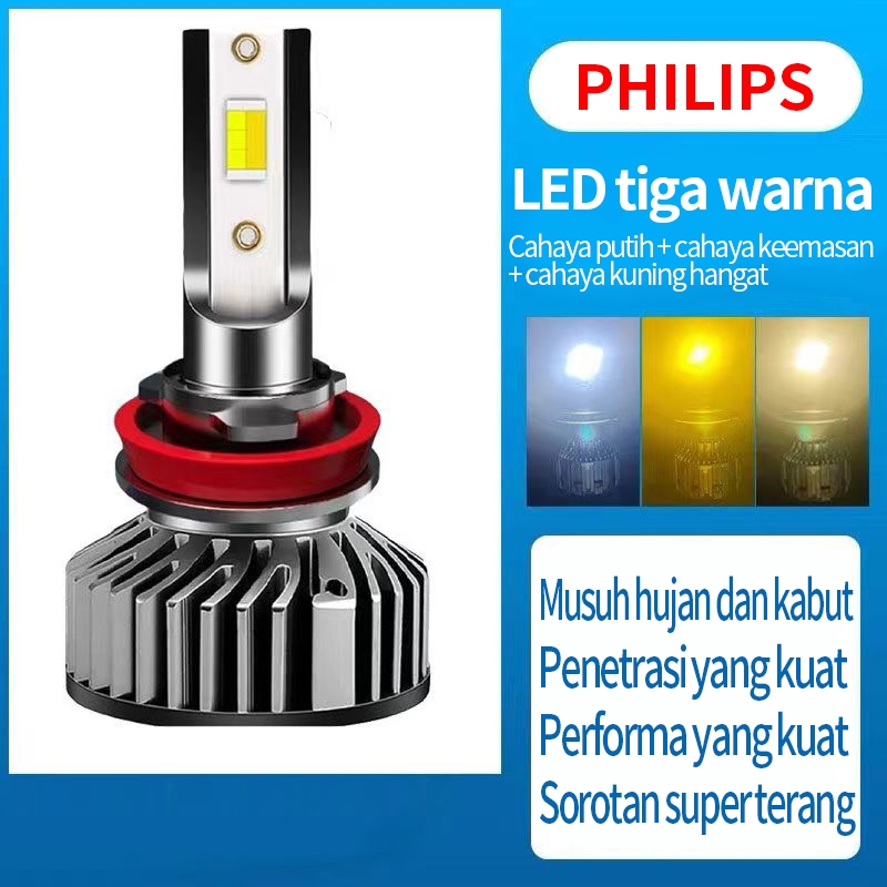 Jual Lampu Depan Lampu Kabut LED 3 Warna Mobil Philips Asli Lampu Depan ...