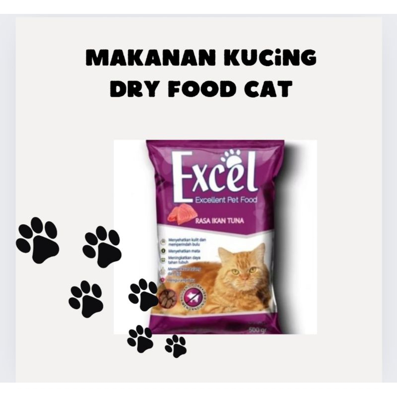 Jual EXCEL CAT MAKANAN KUCING 500gr (bentuk ikan) | Shopee Indonesia