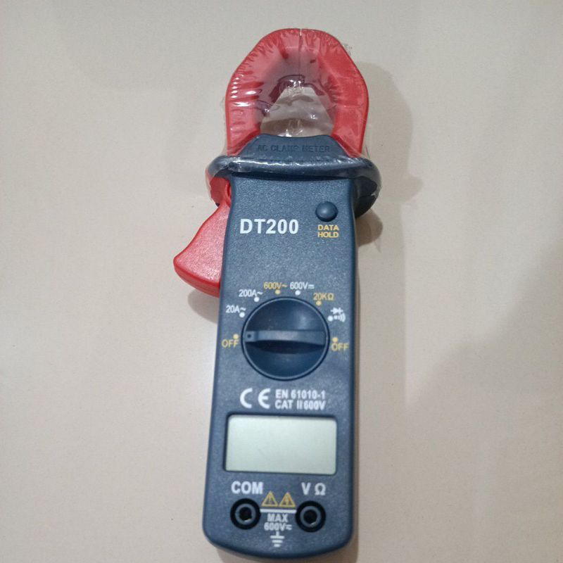 Jual DIGITAL CLAMP METER/ TANG AMPERE DT200 DUS MERAH BIRU | Shopee ...
