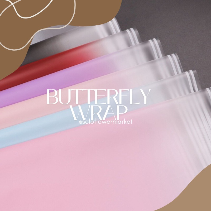 Jual GRADIENT MATTE DOUBLE BORDER METALIC FLOWER WRAPPING GRADASI COLOR ...