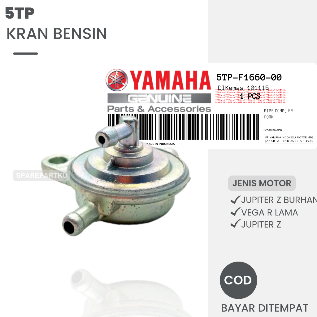 Jual 5TP KRAN BENSIN YAMAHA JUPITER Z, JUPITER Z BURHAN, VEGA R LAMA/ MEMBRAN/ KERAN/ KRAN ...