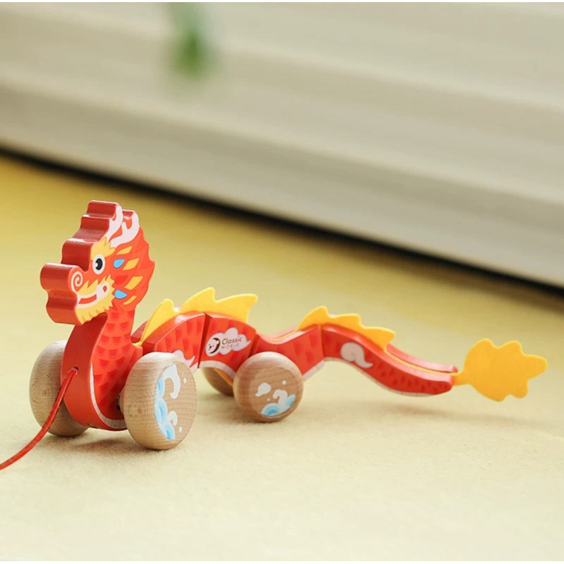 Jual Classic World Pull Up Dragon - Pull Along Wooden Toy | Shopee ...