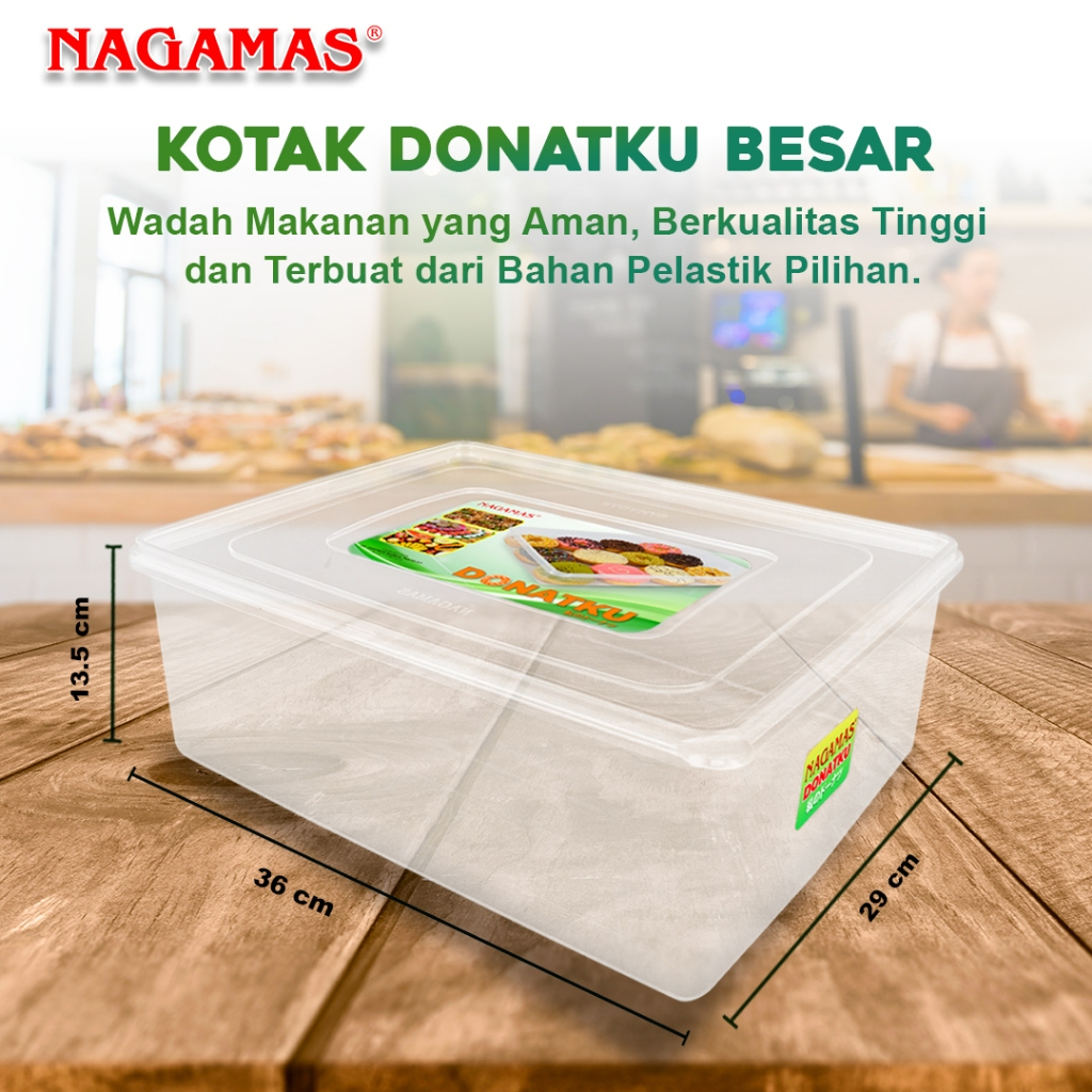Jual NAGAMAS Kotak Donat Besar 14Liter | Shopee Indonesia