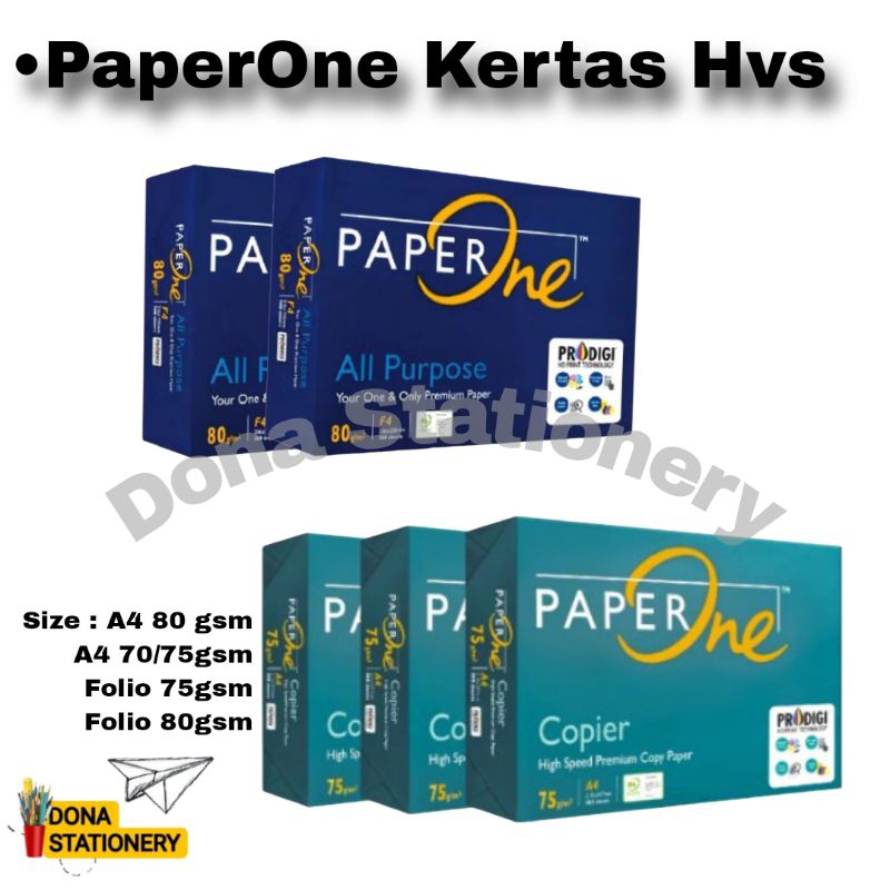 Jual [ 50 LEMBAR ] KERTAS HVS PAPERONE 75 gr | KERTAS HVS 80 gr ...
