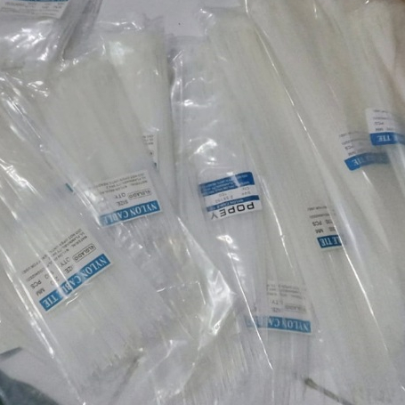 Jual Kabel Ties Putih 10cm/ 15cm /20cm /25cm /30cm Harga 1Pack isi 100pcs | Shopee Indonesia