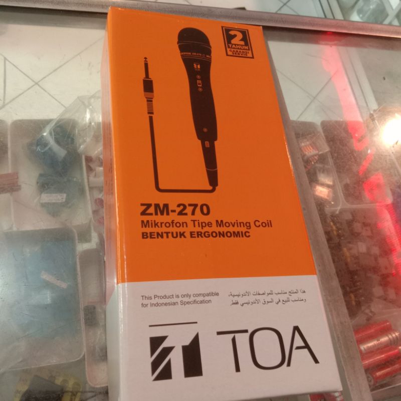 Jual mic /Microphone / mik TOA ZM 270 kabel original TOA galva industries | Shopee Indonesia