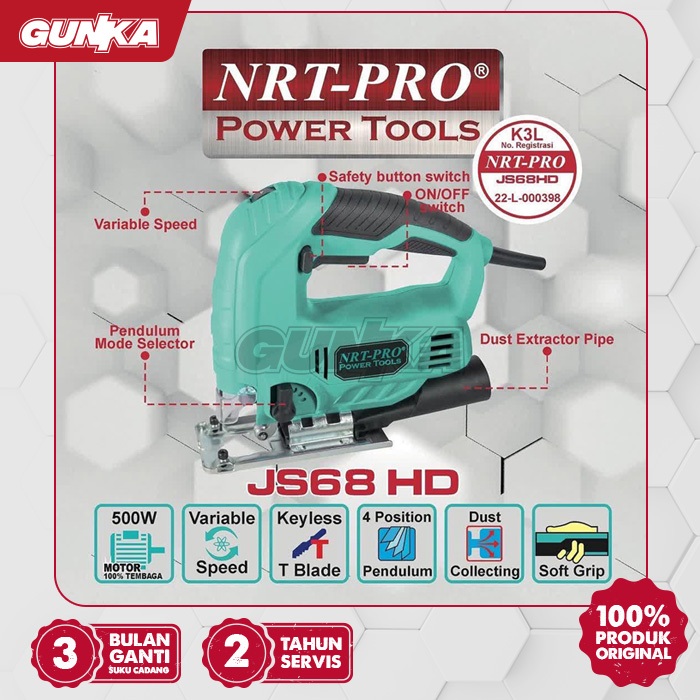 Jual Jig Saw (VS 500 W) NRT-Pro JS68HD Mesin Gergaji Ukir Bolak Balik ...