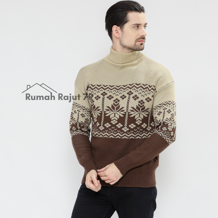 Jual Snow Sweater Rajut turtleneck premium/sweater kerah tinggi/sweater ...