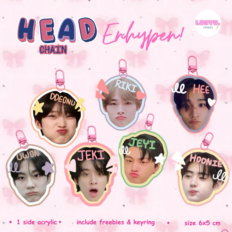 Jual KEYCHAIN KEPALA ENHYPEN headchain heeseung ni-ki sunoo sunghoon ...