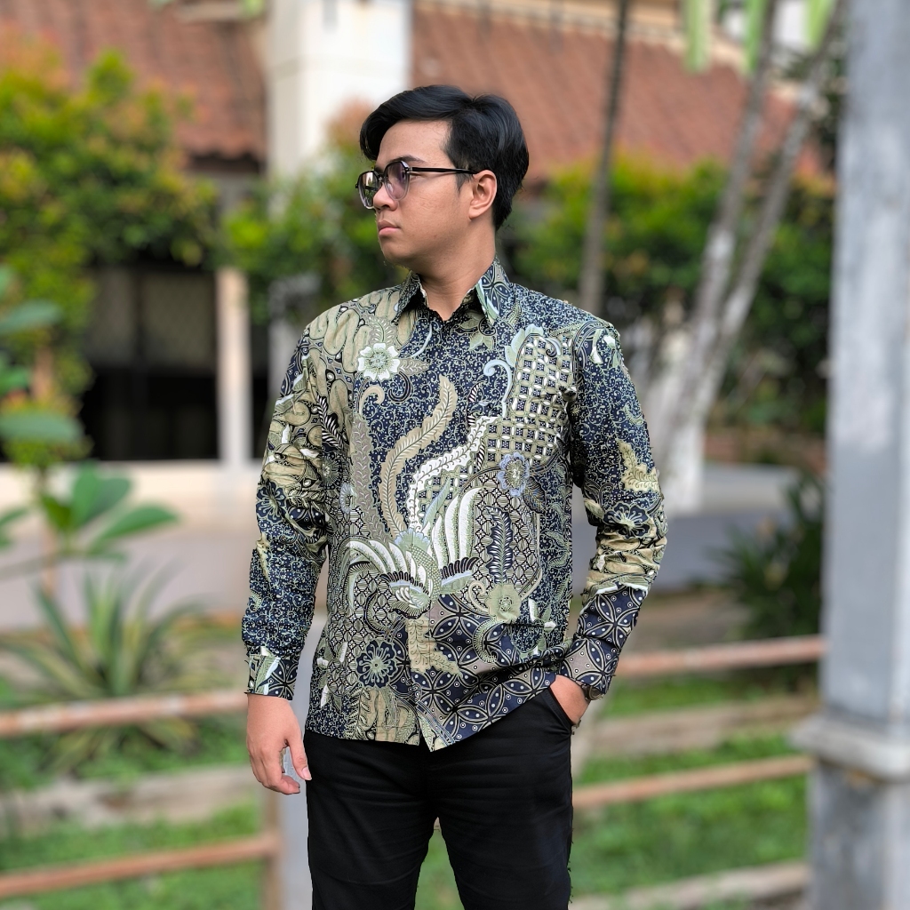Jual Batik Lengan Panjang Pria Premium Printing Kemuning Mas / Warna ...