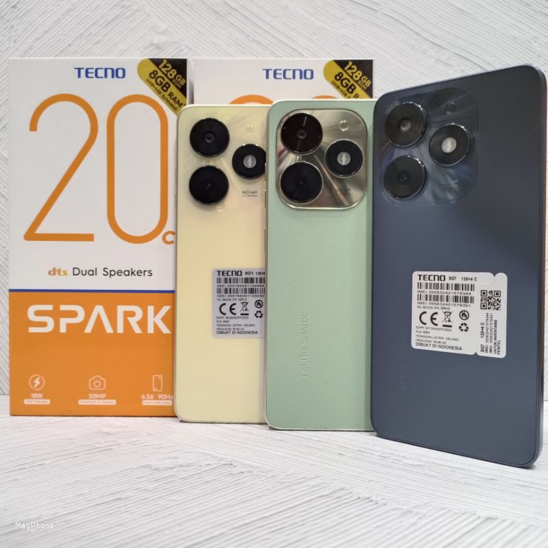 Jual Tecno Spark 20C NFC 4/128 8/128 GB Extented Ram Handphone Second Bekas Fullset | Shopee ...
