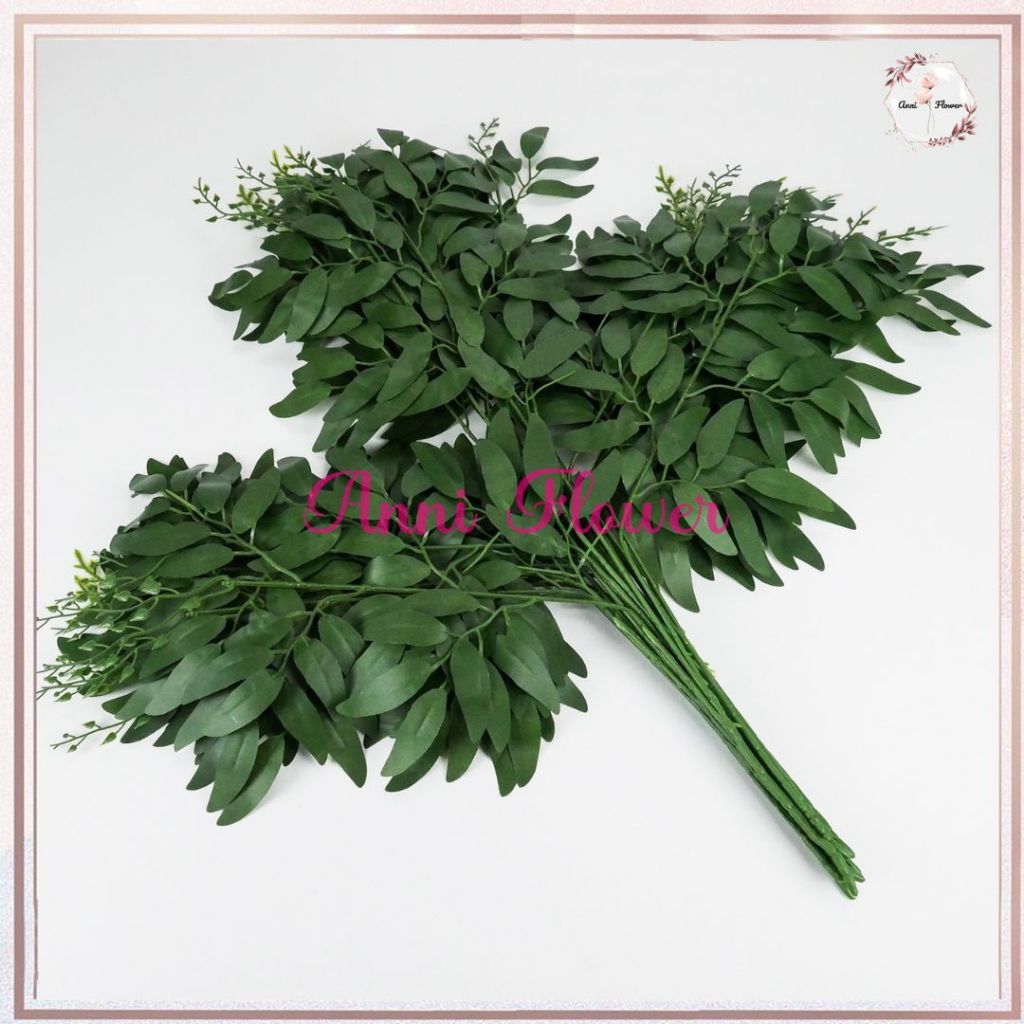 Jual DAUN WILLOW LUSINAN BERCABANG 3 DAUN HIASAN RUANGAN ARTIFICIAL ...