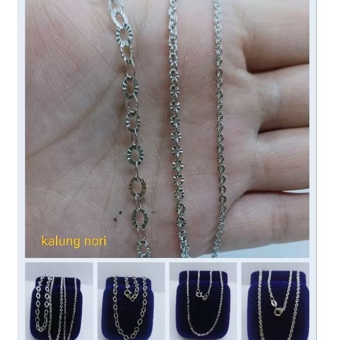 Jual KALUNG NORI UKIR 45 CM/CWE/CWO/PERAK ASLI 925 LAPIS MAS PUTIH ANTI ...