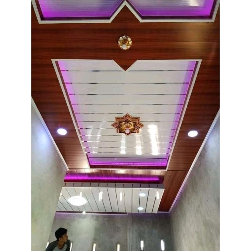 Jual plafon PVC terpasang include bahan plafon PVC, list PVC, rangka ...