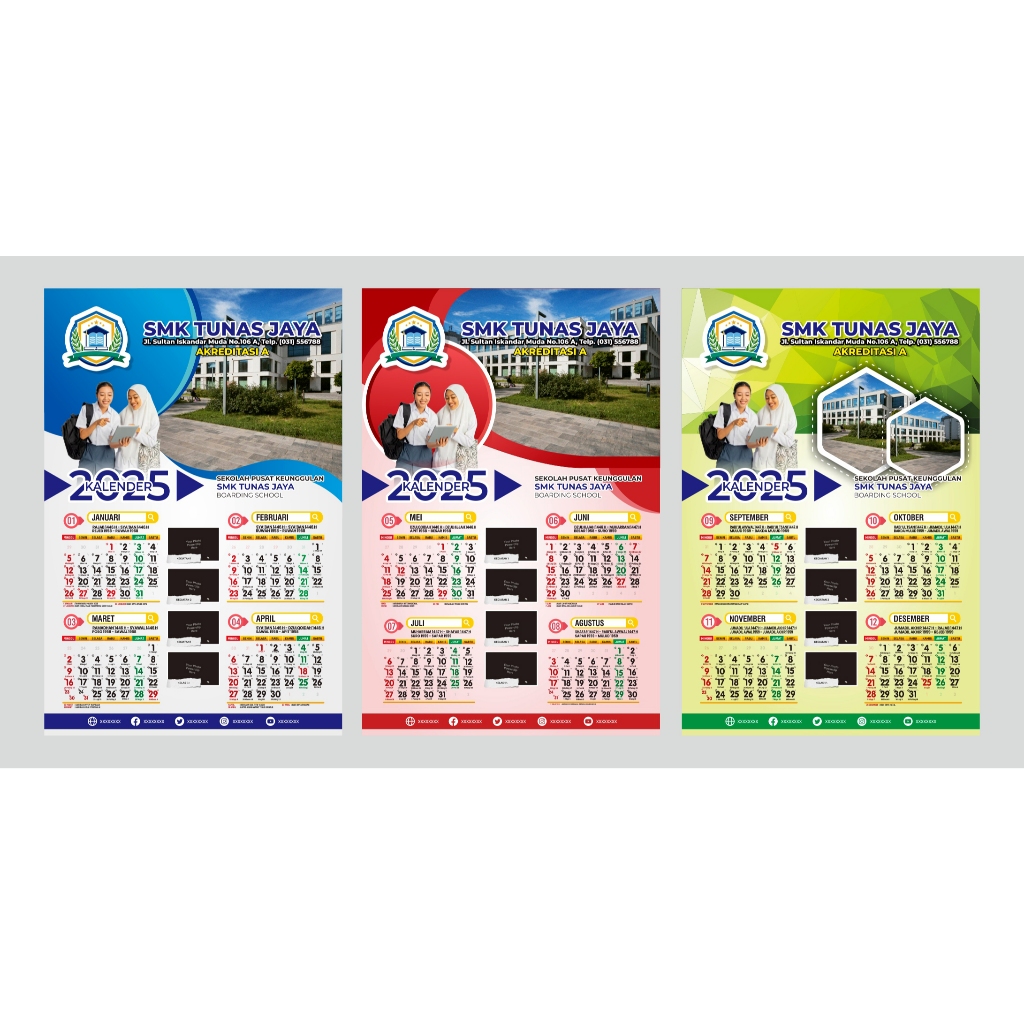 Jual Template Kalender 4 Bulanan 2025 | Shopee Indonesia