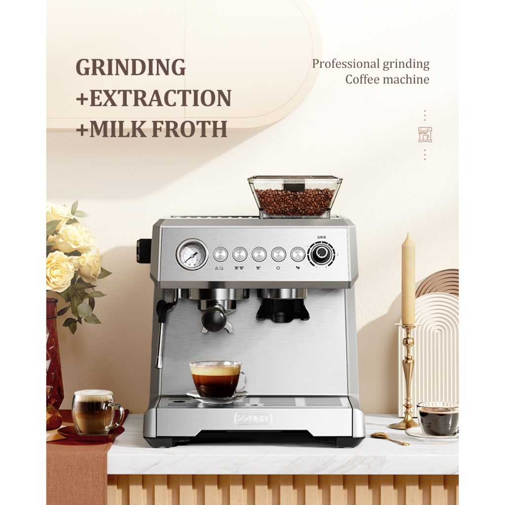 Jual Mesin Kopi 3in1 Grinder 20 Bar 2L Espresso Coffee Maker Frothing Giling AM7301 | Shopee ...