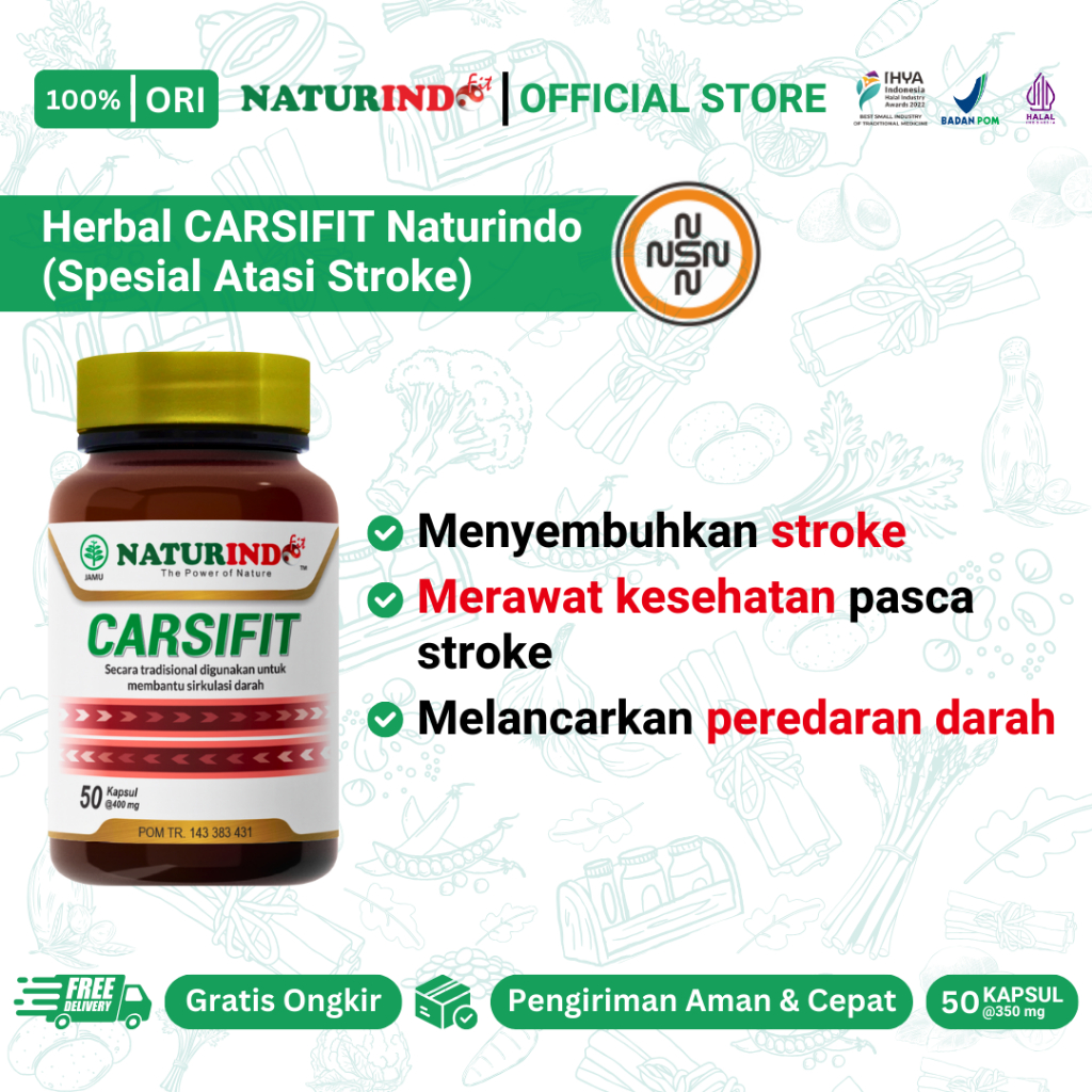 Jual Obat Herbal Naturindo Fit - CARSIFIT Spesial Atasi Stroke Ringan ...