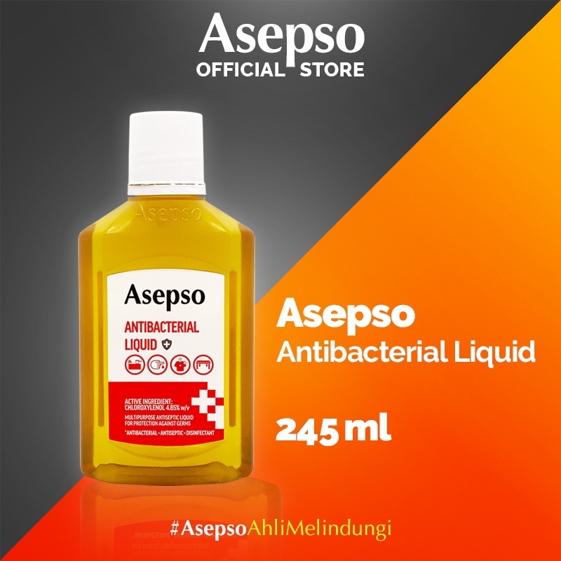 Jual ASEPSO Cairan Anti Bakteri / Sabun Cair Antibacterial Liquid 245ml | Shopee Indonesia
