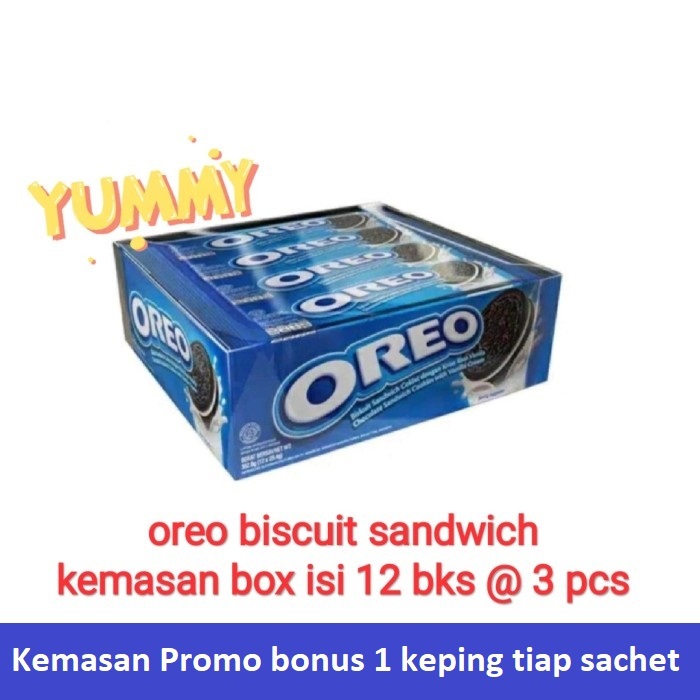 Jual oreo biskuit biscuit | 1 box isi 12 sachet | Shopee Indonesia