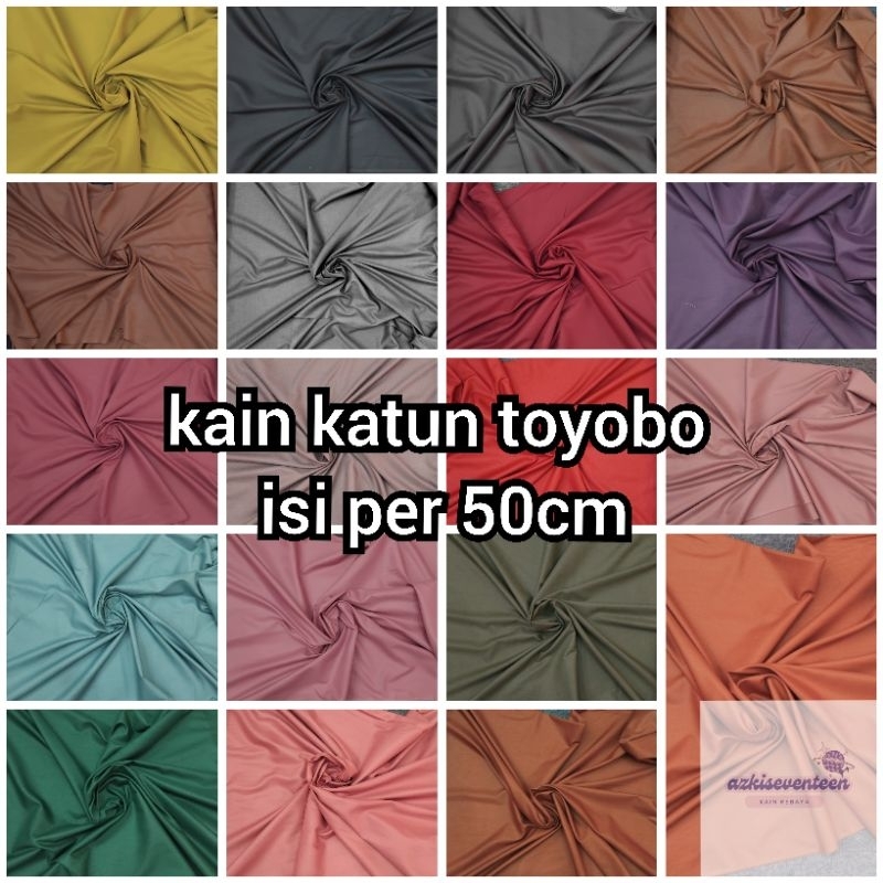 Jual kain polosan katun toyobo isi per50cm | Shopee Indonesia