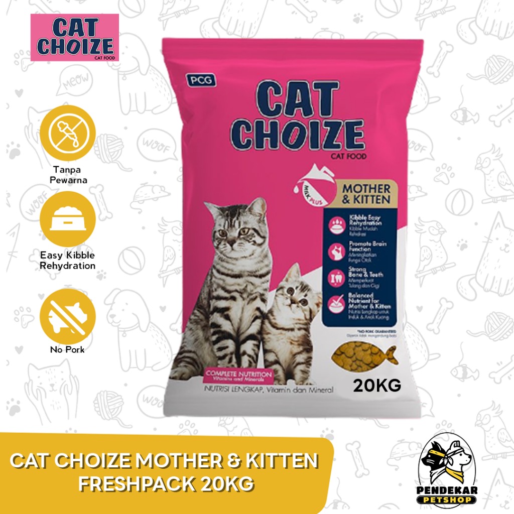 Jual Makanan Kucing Cat Choize Mother Kitten Cat Food 20 Kg | Shopee ...