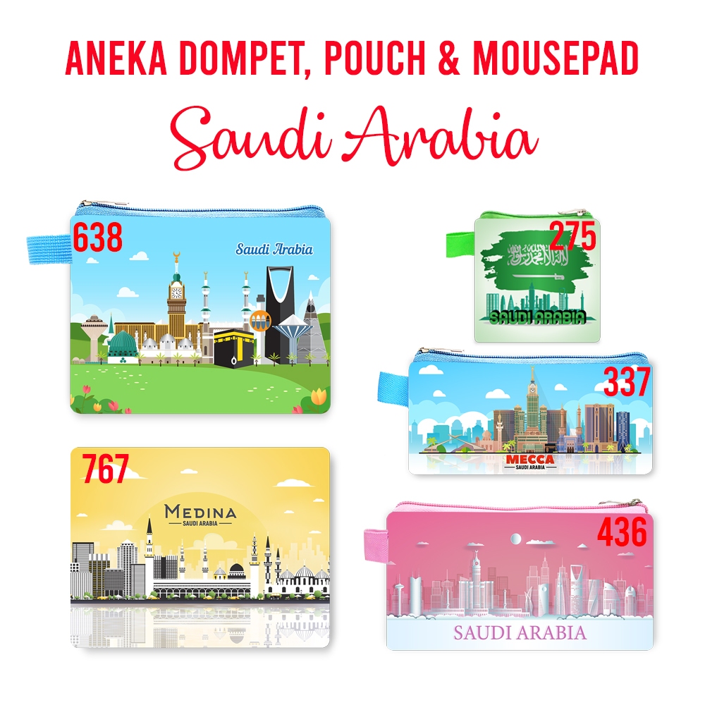Jual Saudi Arabia Souvenir Dompet Pouch Mouse Pad Pin Magnet Gantungan ...