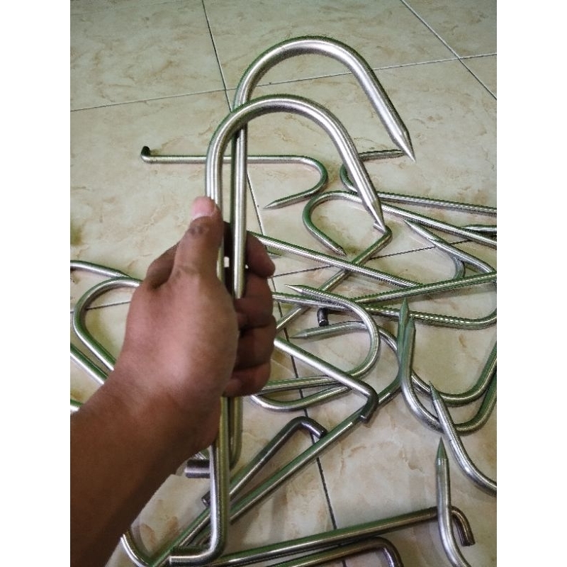 Jual gancu ikan stenlis panjang 25 cm | Shopee Indonesia