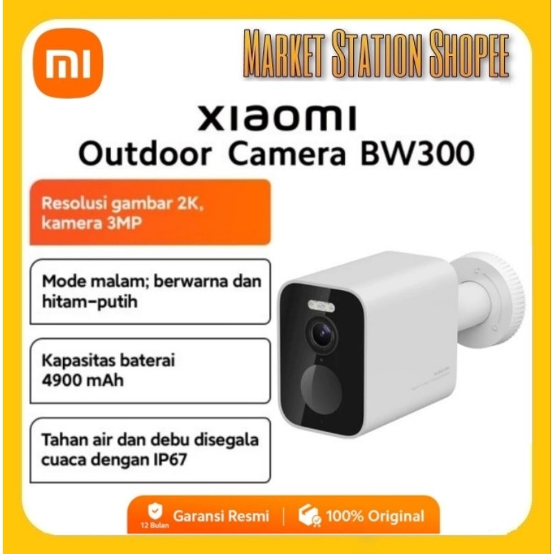 Jual Xiaomi Outdoor Camera BW300 Resolusi 2K Tahan air IP67 CCTV ...