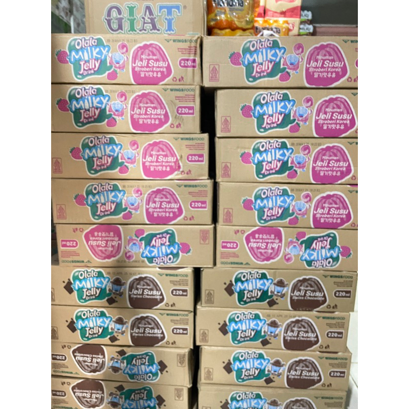 Jual OLALA MILK JELLY ADA RASA STOBERY DAN COKLAT | Shopee Indonesia