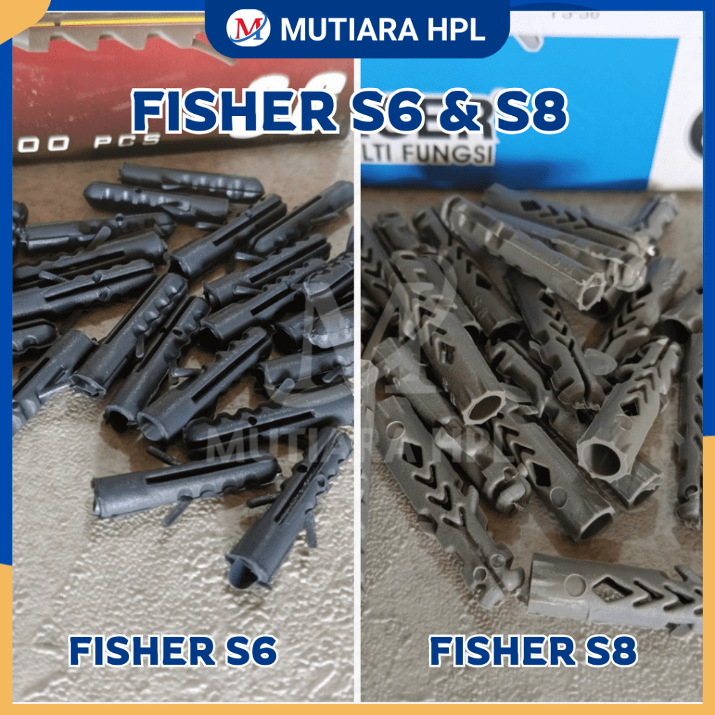 Jual Fisher Dinding S6 S8 Fastener Plug Visher Tanam Lubang Dinding ...