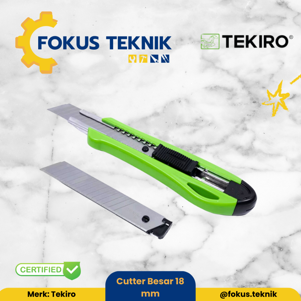 Jual Tekiro Pisau Cutter Besar / Tekiro Pisau Cutter 18mm | Shopee Indonesia