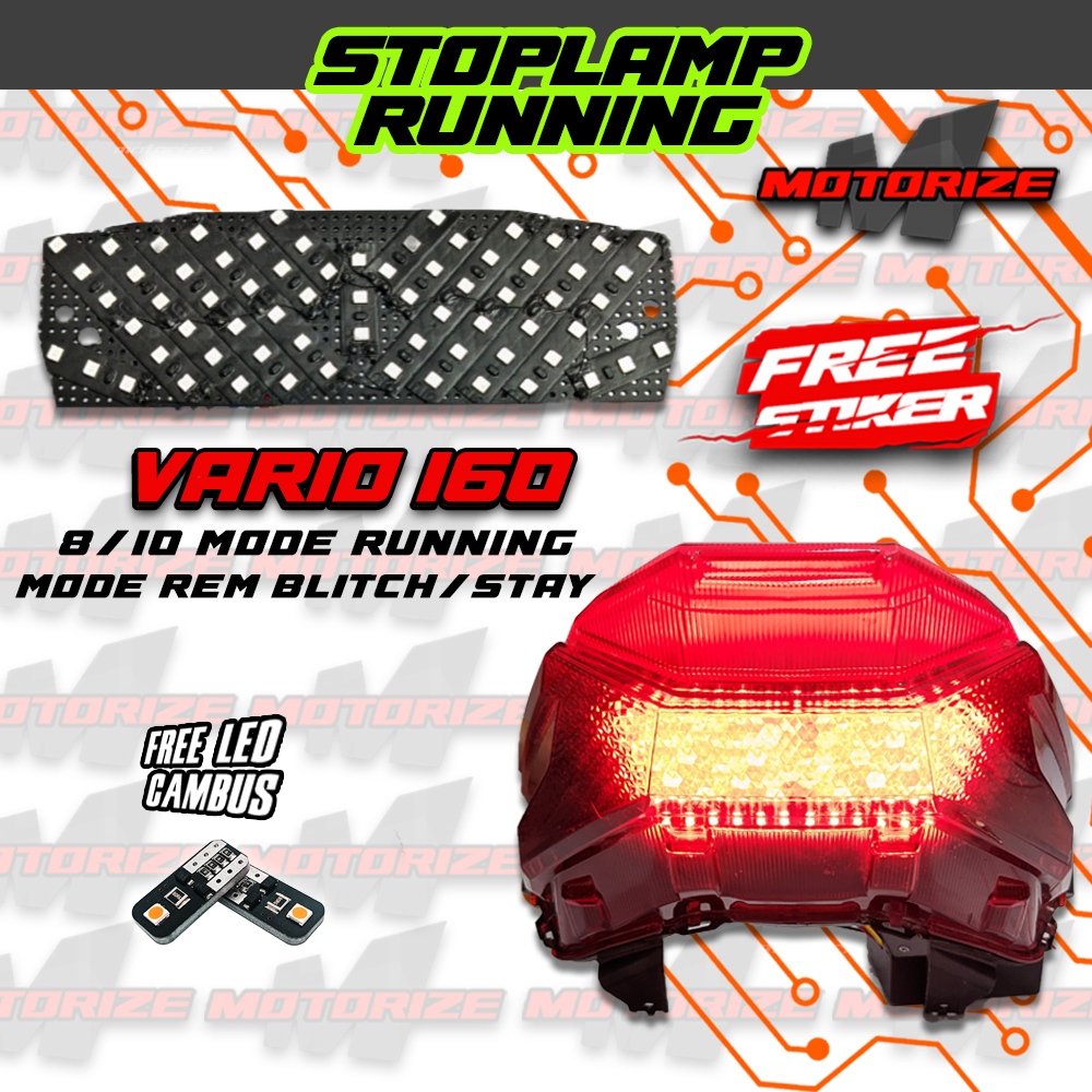 Jual LAMPU LED REM RUNNING VARIO 160 MODE AUTO MANUAL STOPLAMP CUSTOM ...