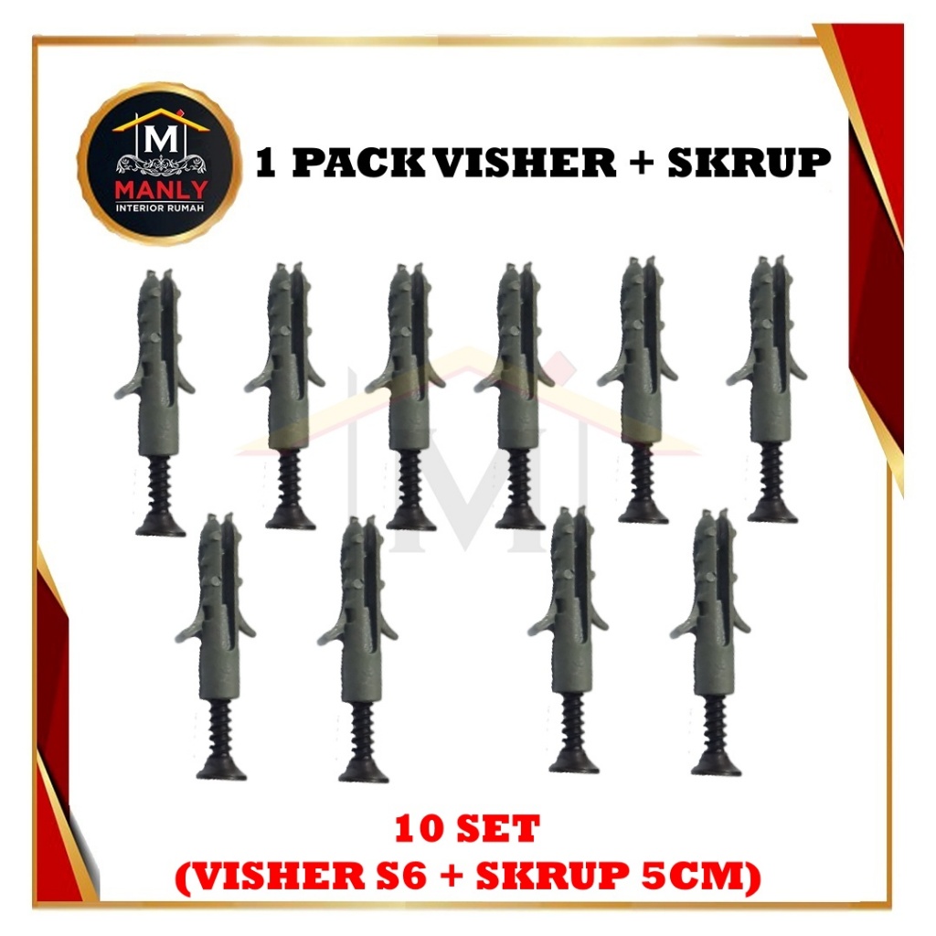 Jual Skrup Spiser Set Sekrup Screw Drywall Spiser 5cm Gypsum Hitam dan Piser S6 | Shopee Indonesia