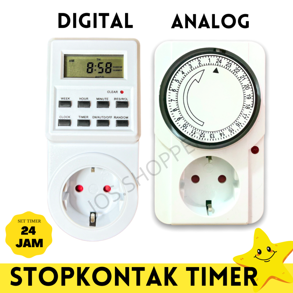 Jual STOP KONTAK TIMER MANUAL / DIGITAL TIMER SWITCH OTOMATIS WEEKLY 24 HOURS PROGRAMME TIMER ...