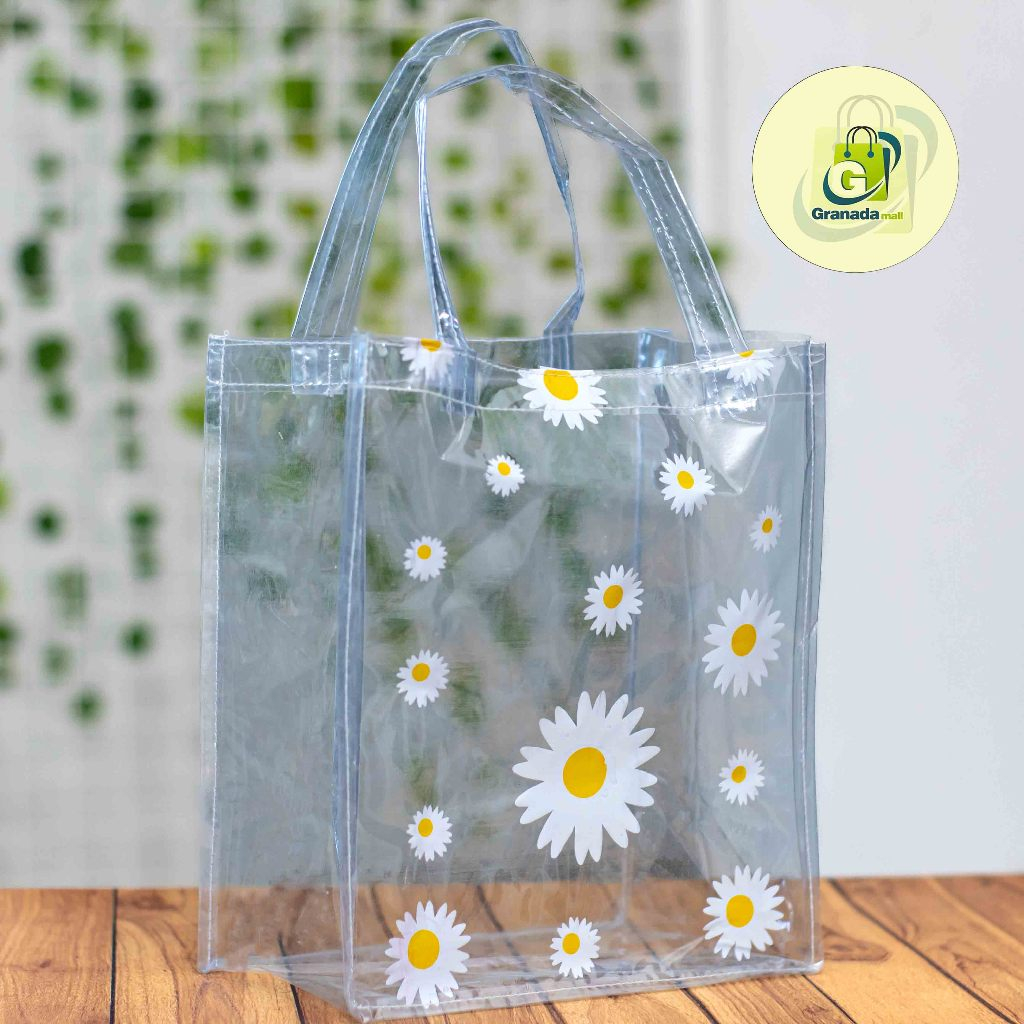 Jual Tas Full Mika Transparan Motif Bunga | Shopee Indonesia