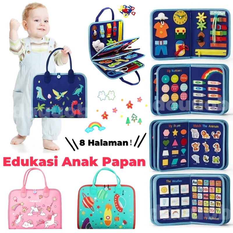 Jual [8 Halaman] Mainan Edukasi Mainan Montessori Papan Busy Board ...
