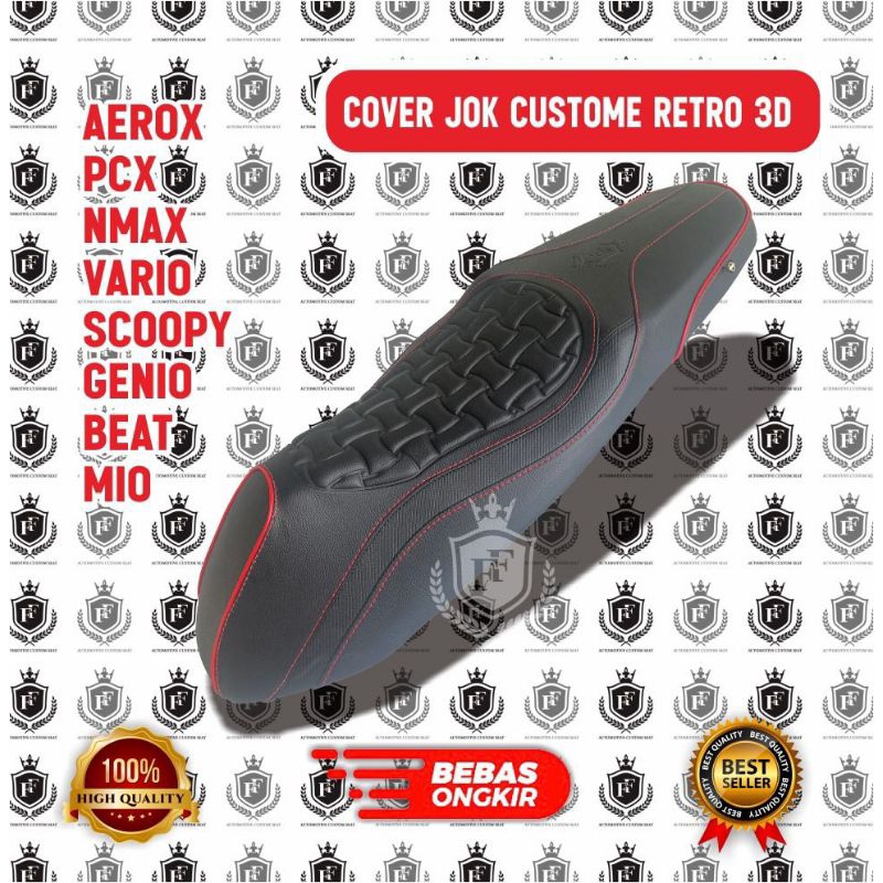Jual Kulit Jok Motor bebl dan matic Motif RETRO 3D Pemasangan Pakai ...