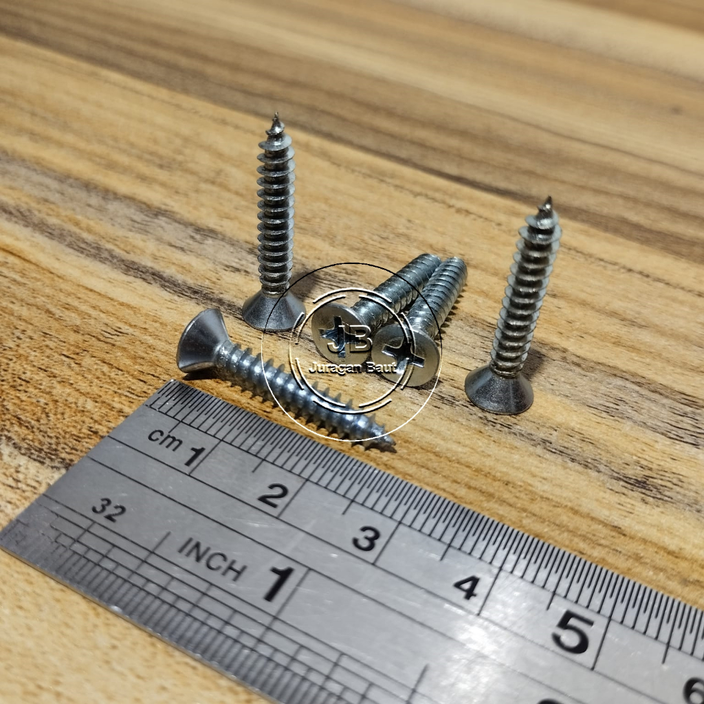 Jual SEKRUP FH FAB 8X1 PANJANG 2,5CM SKRUP F+AB TAPPING TAPING SCREW 8 ...