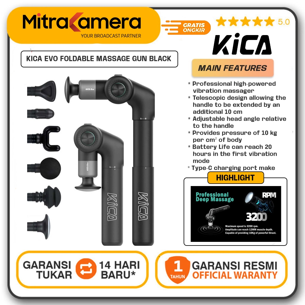 Jual KiCa EVO Foldable Massage Gun | Shopee Indonesia